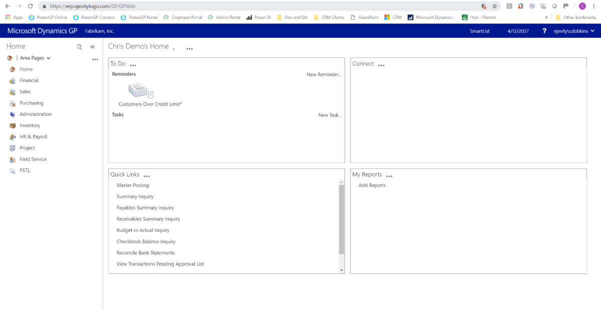 Removing the Intelligent Cloud from the Dynamics GP Home Page - Njevity